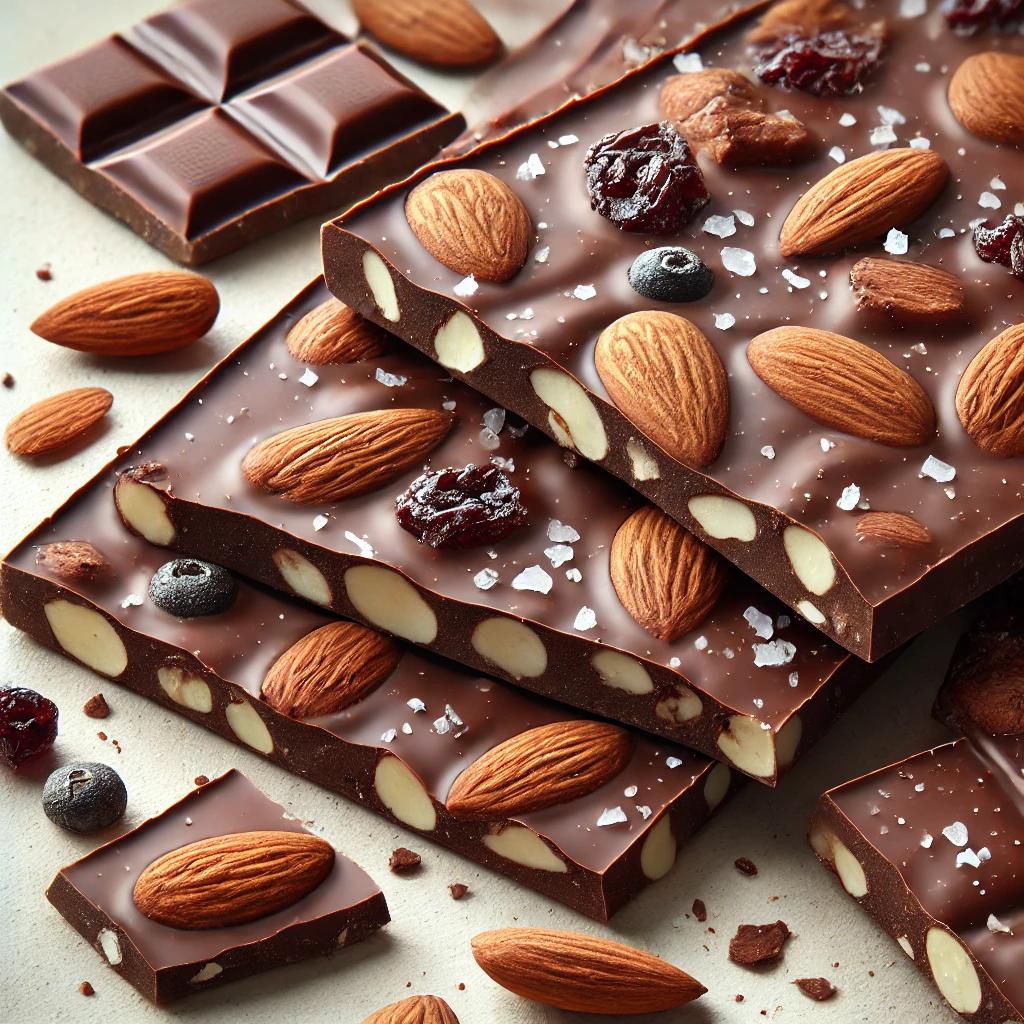 Decadent Chocolate Almond Bark with a Salty Twi | Box Family