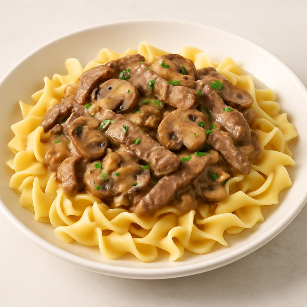 Silky Beef Stroganoff Pasta | Box Family Kitchen